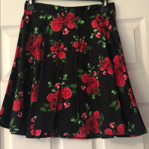 Hell Bunny | Skirts | Hell Bunny Red Roses Skirt | Poshmark